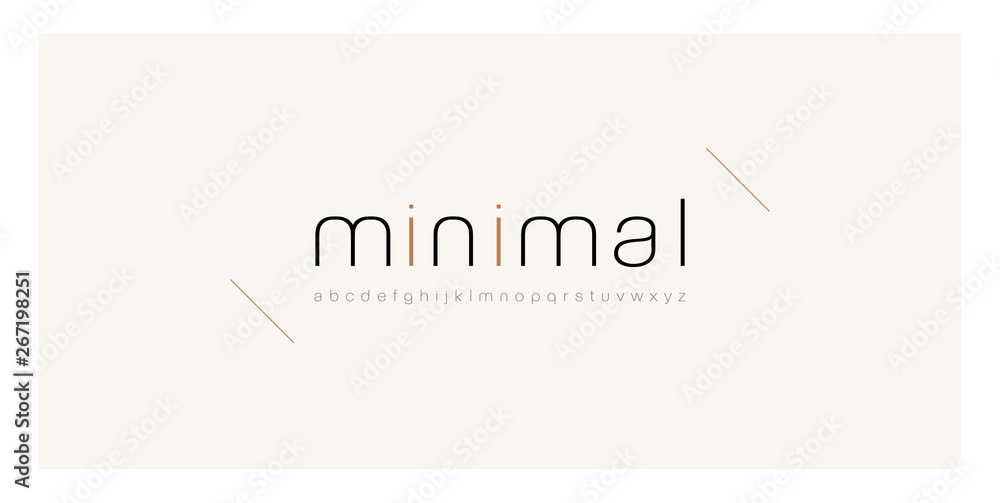 Minimal font creative modern alphabet. Typography thin line regular ...
