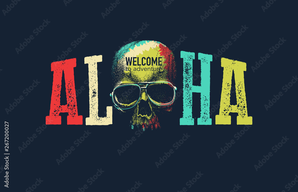 Aloha vector illustration. Stock Vector | Adobe Stock