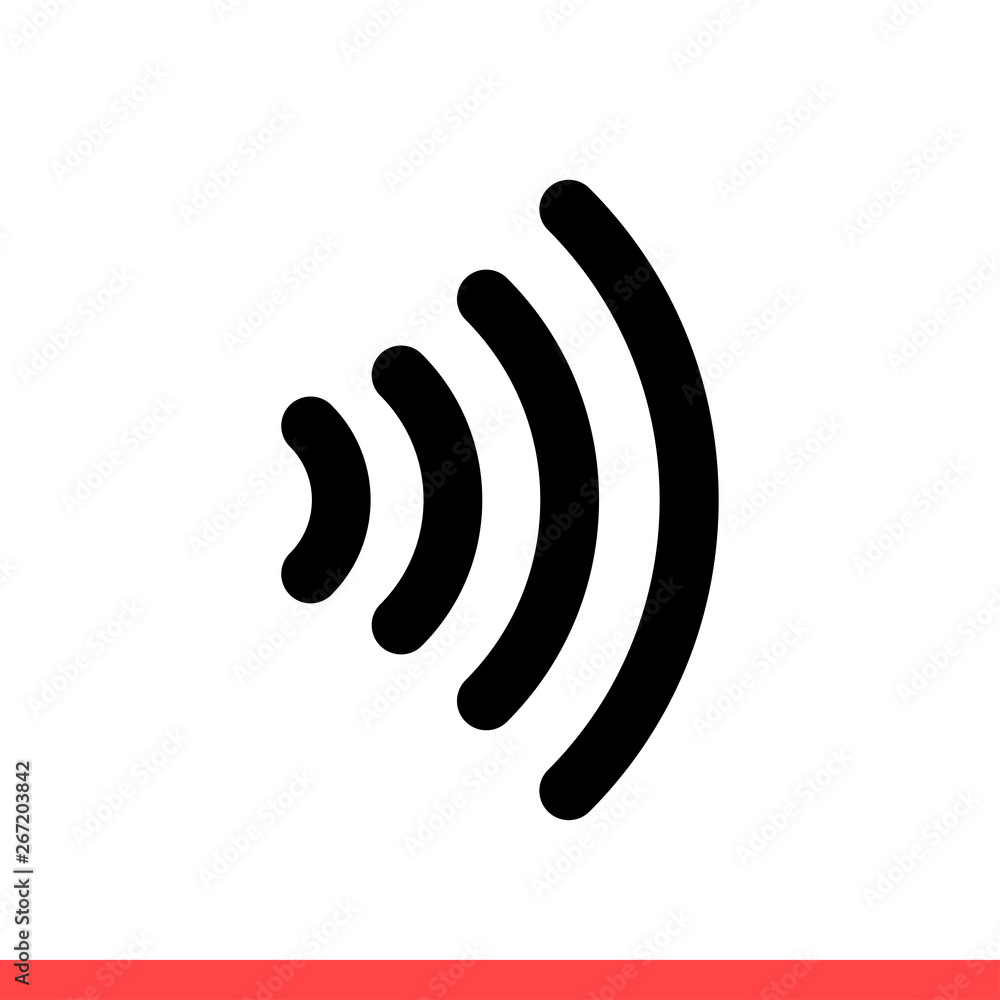 Nfc vector icon, smart payment symbol. Simple, flat design isolated on ...