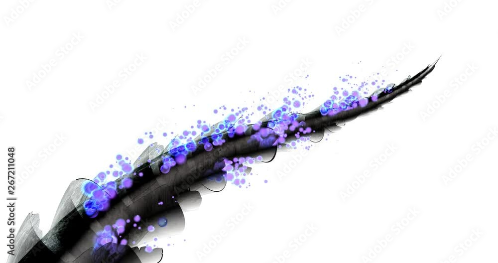 Hair nutrition process. 3d animation. Restorative effect of shampoo ...