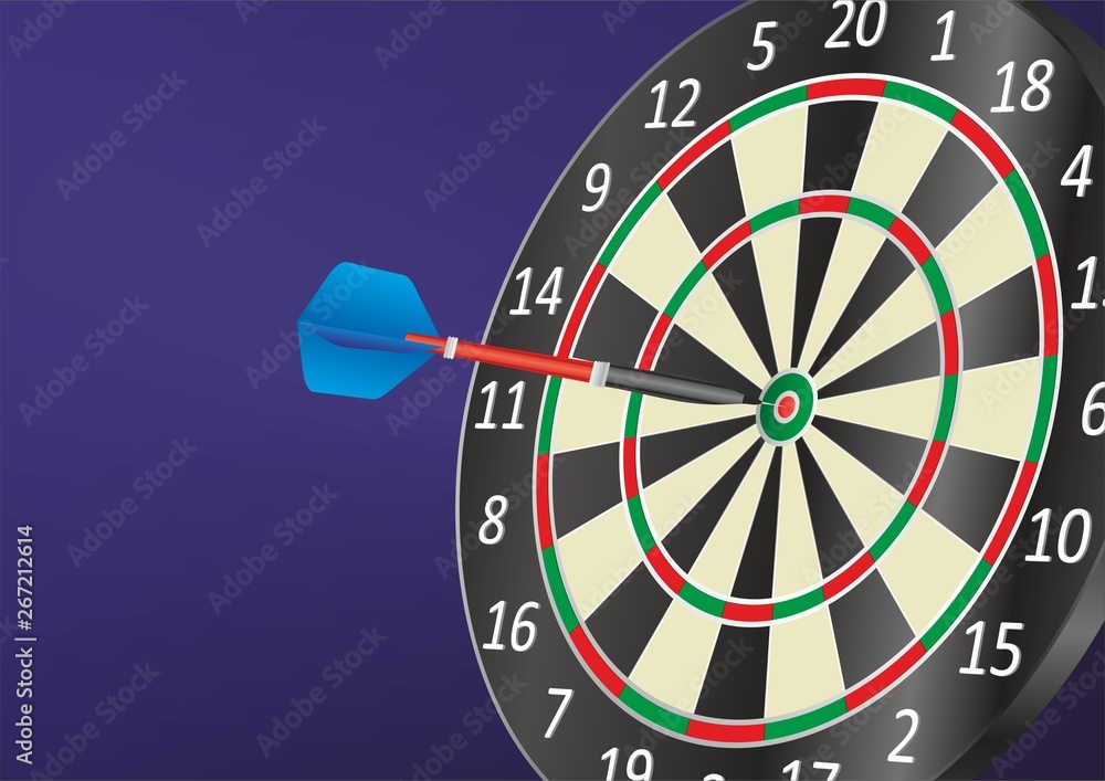 Darts. Vector illustration. Darts advertising, design template for your ...