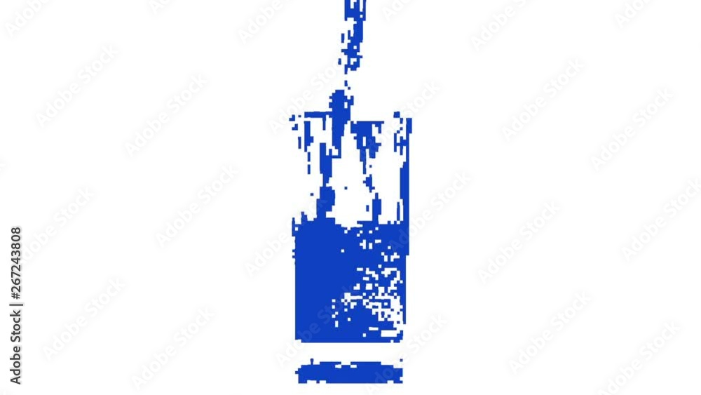 8-bit water pouring into glassPouring glass of water in 8-bit pixel art ...