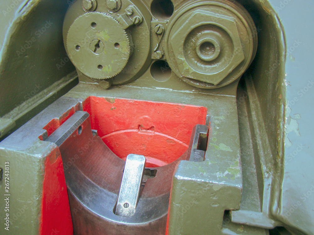 The breech of the Soviet anti-tank gun ZIS - 2 (caliber 57-mm). The gun ...