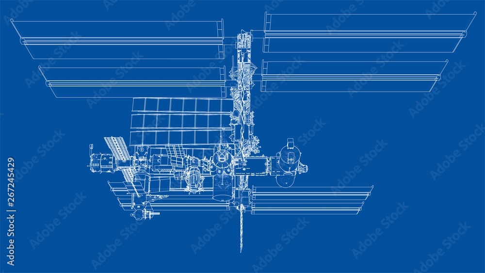 Abstract Spaceship Outline. Vector Stock Vector | Adobe Stock