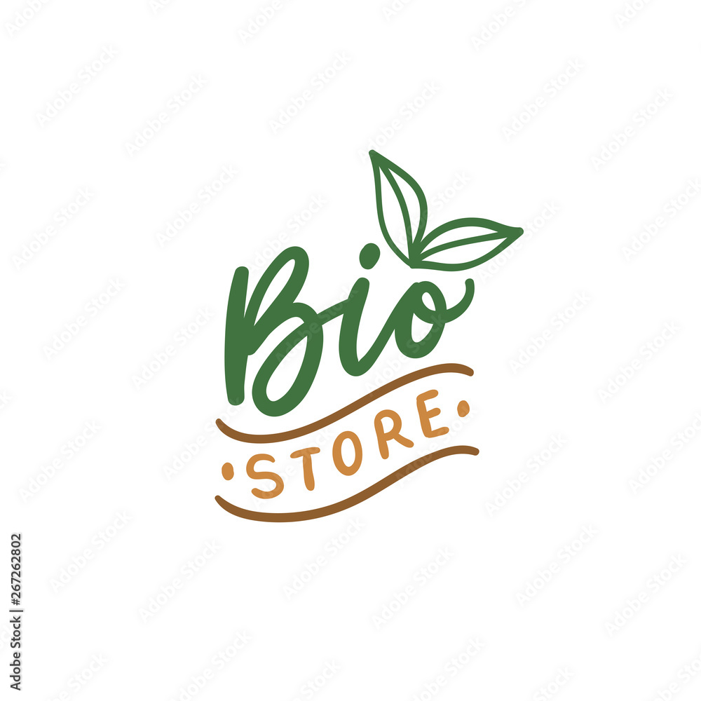 Bio store logo. Ecology logo for packaging, banner, design, store ...