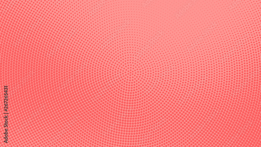Red retro comic pop art background with haftone dots design. Vector ...