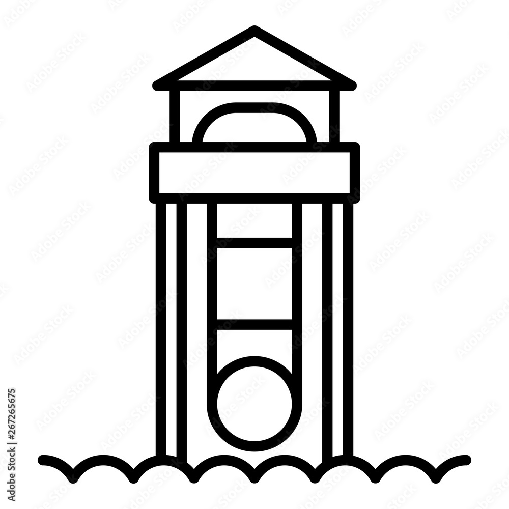 Child water slide icon. Outline child water slide vector icon for web ...