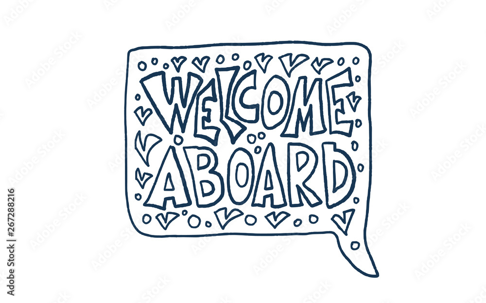 Welcome aboard concept quote. Vector illustration. Stock Vector | Adobe ...
