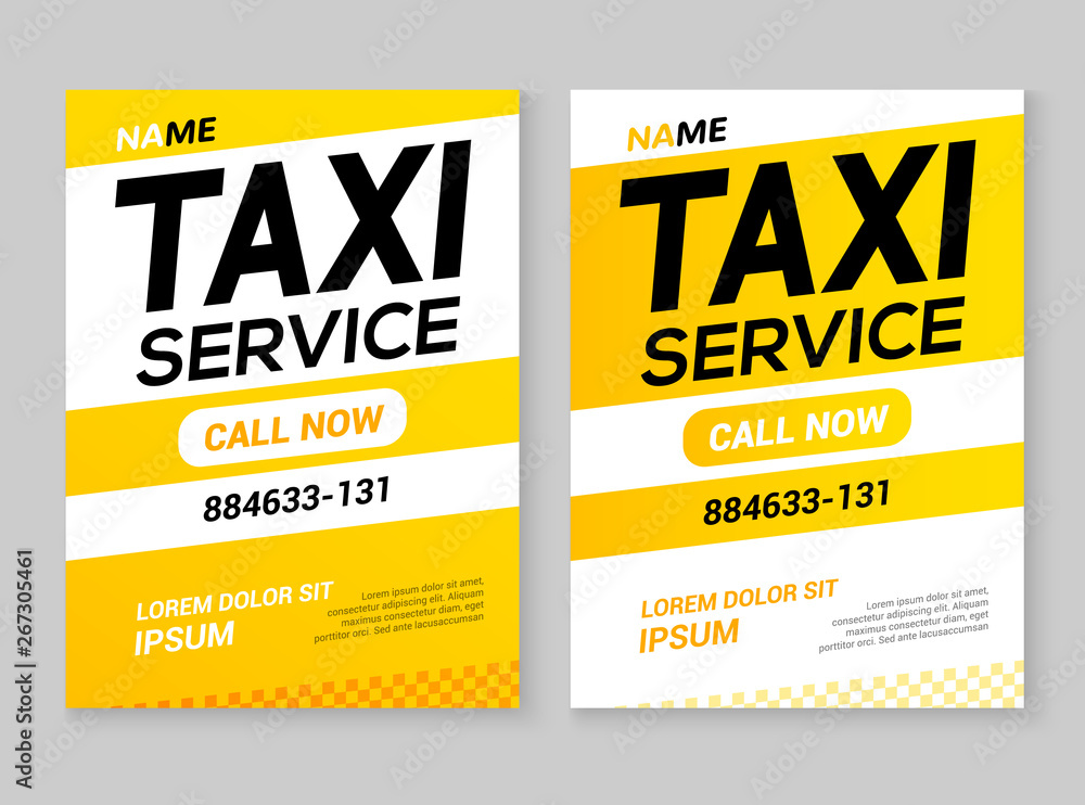 Taxi service flyer layout template. Taxi car service cab poster design ...