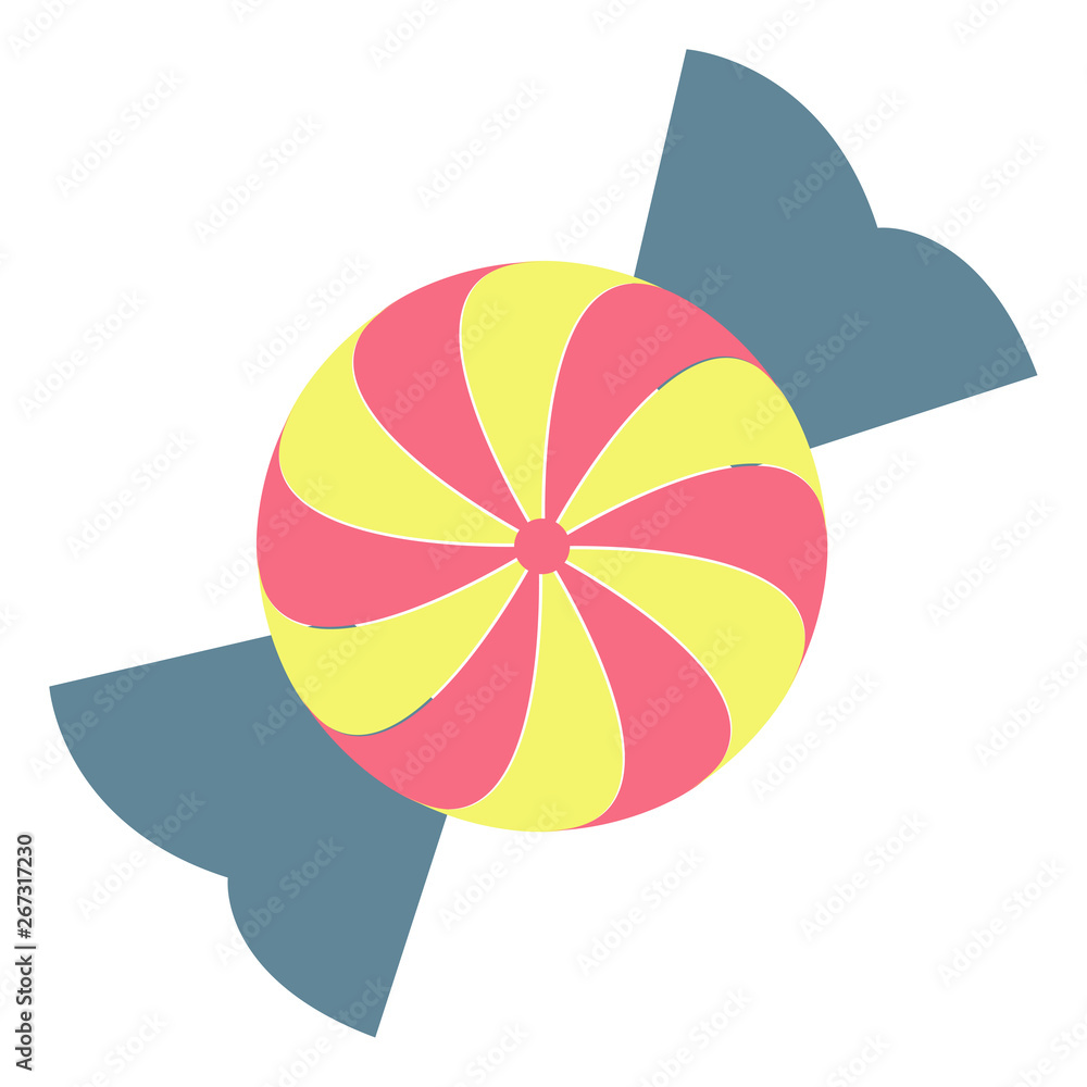 Clipart of a colorful candy set on isolated white background viewed ...