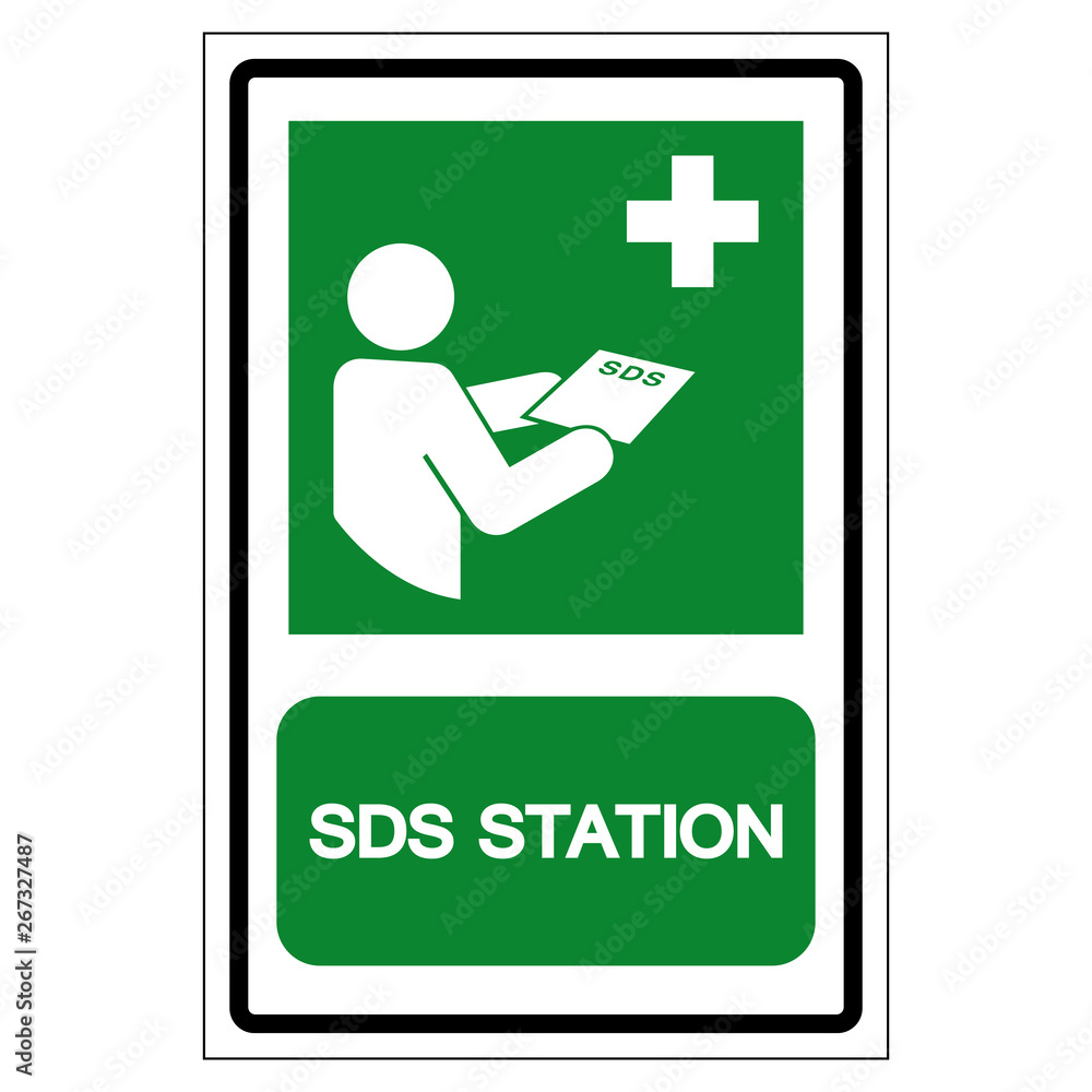 SDS Station Symbol Sign, Vector Illustration, Isolate On White ...