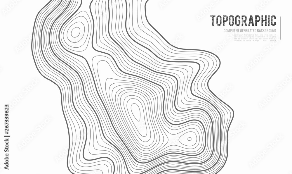 Grey contours vector topography. Geographic mountain topography vector ...