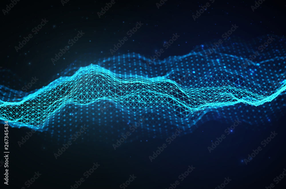 Woice wave background EPS 10 Vector. Abstract sound wave vector. Woman ...