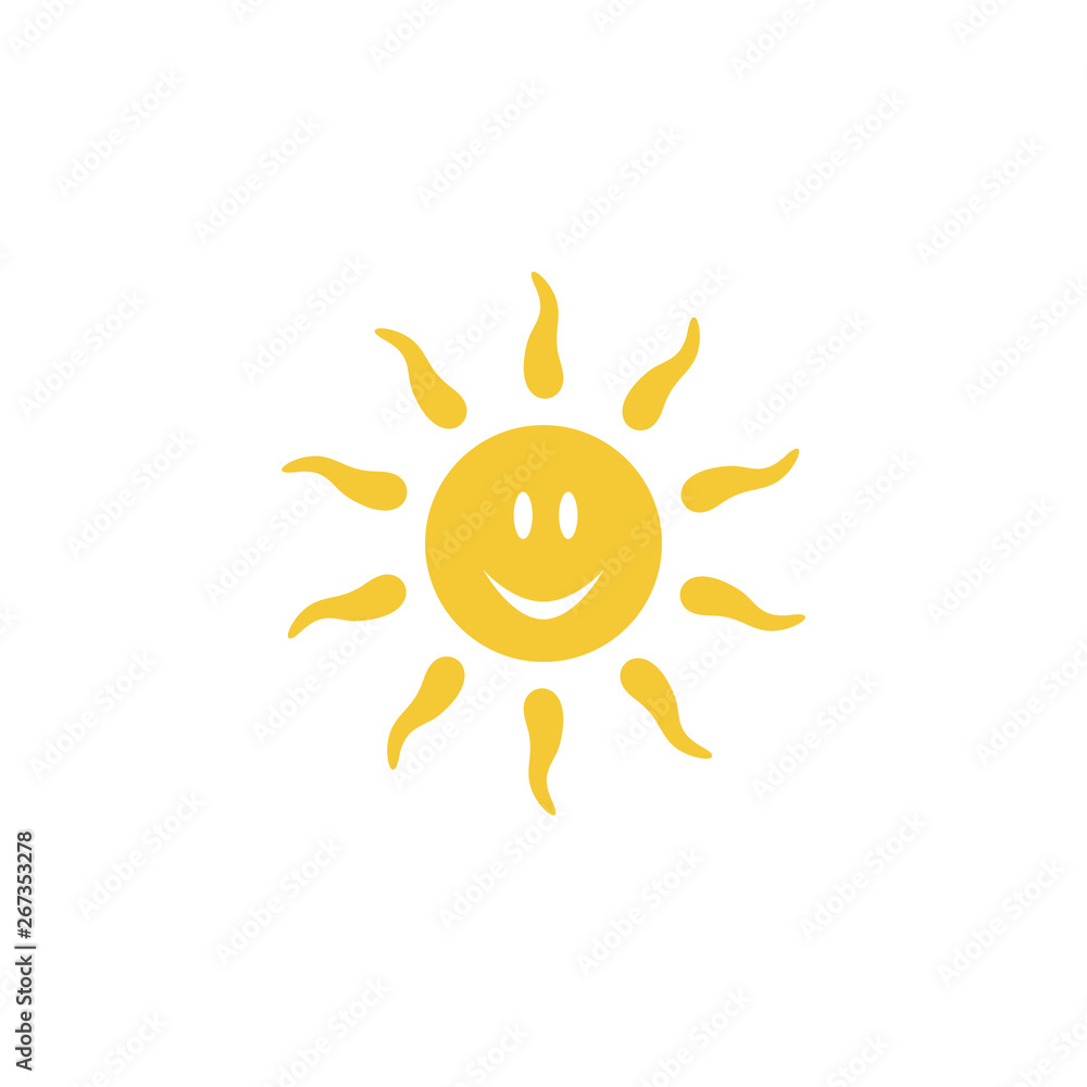 Sun, emoji icon - vector. Simple element illustration summer concept ...