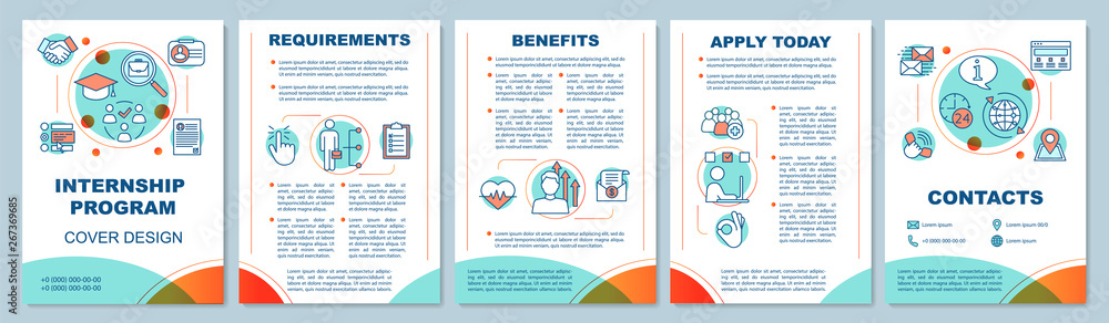 Internship program brochure template layout Stock Vector | Adobe Stock