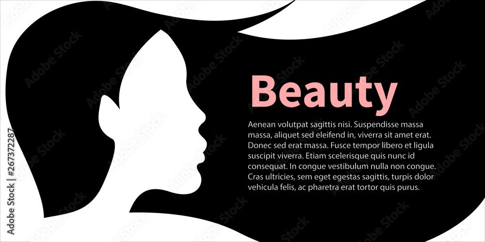 profile of woman Stock Vector | Adobe Stock