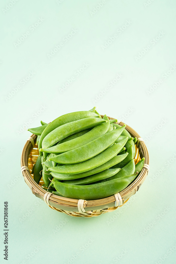 Fresh bamboo pod vegetable sweet bean poster background material in a ...