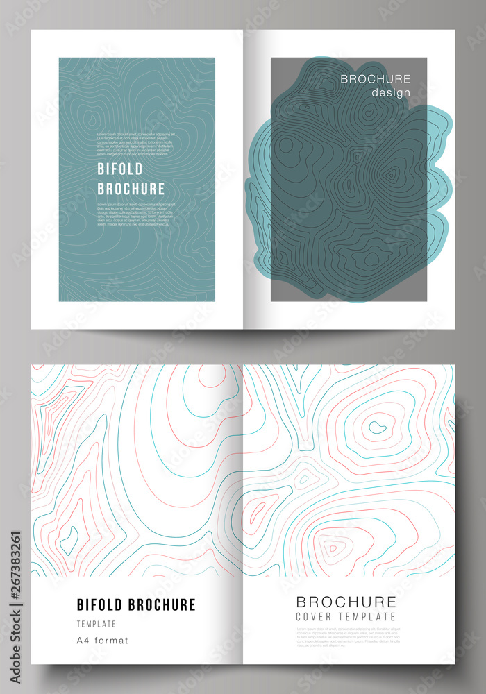 Stockvector The vector layout of two A4 format modern cover mockups ...