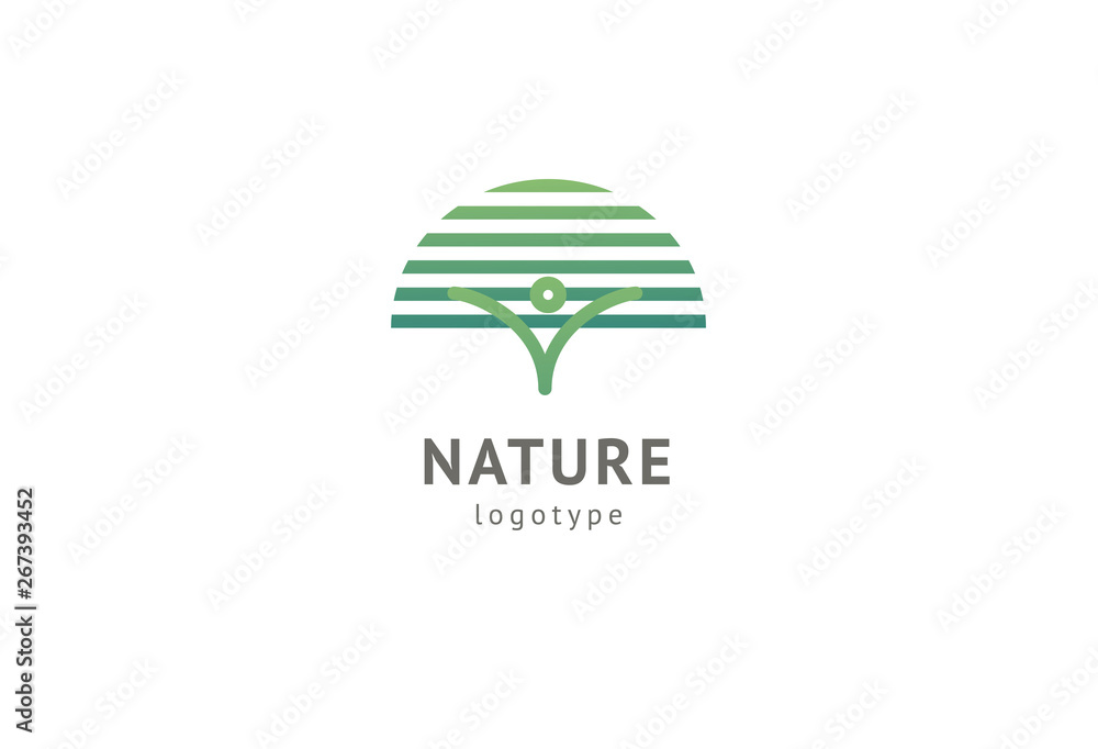 Abstract nature logo icon vector design. Healthy eco food, ecology, spa ...