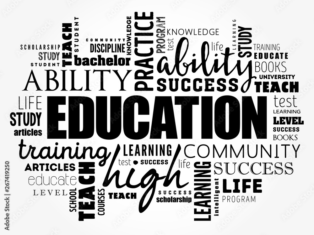 EDUCATION word cloud collage, concept background Stock Vector | Adobe Stock
