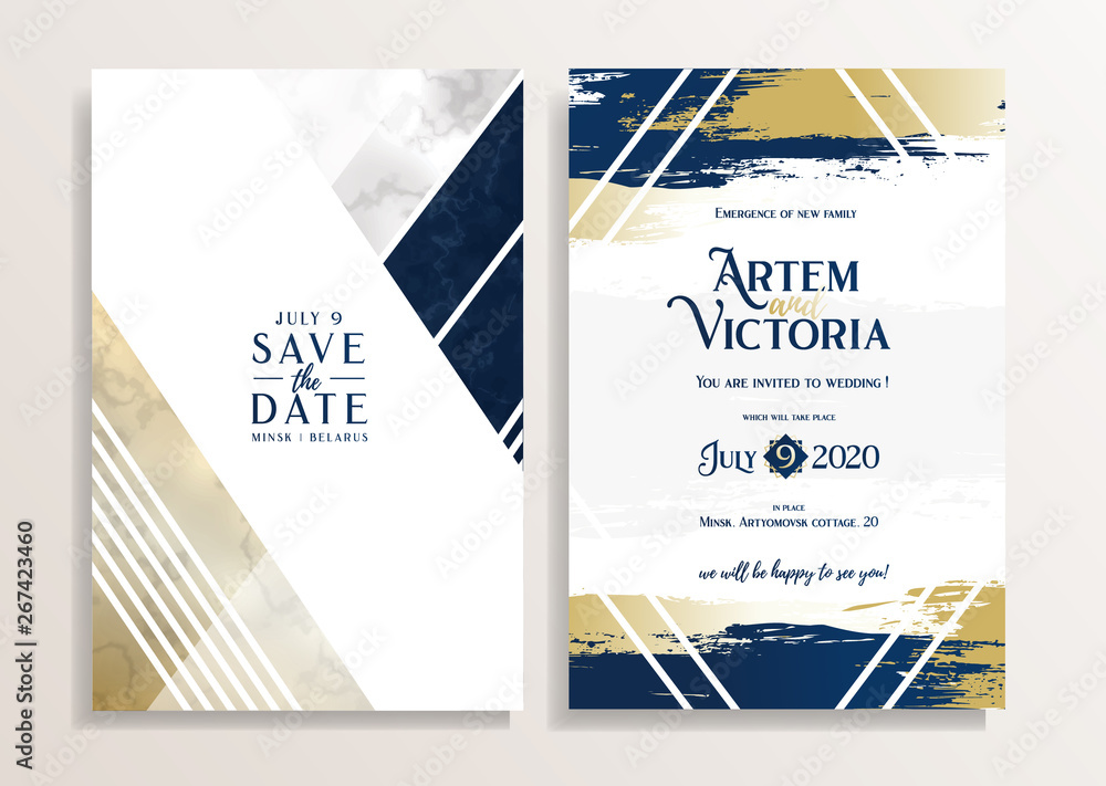 vector illustration. Graphics template for wedding invitation or flyers ...