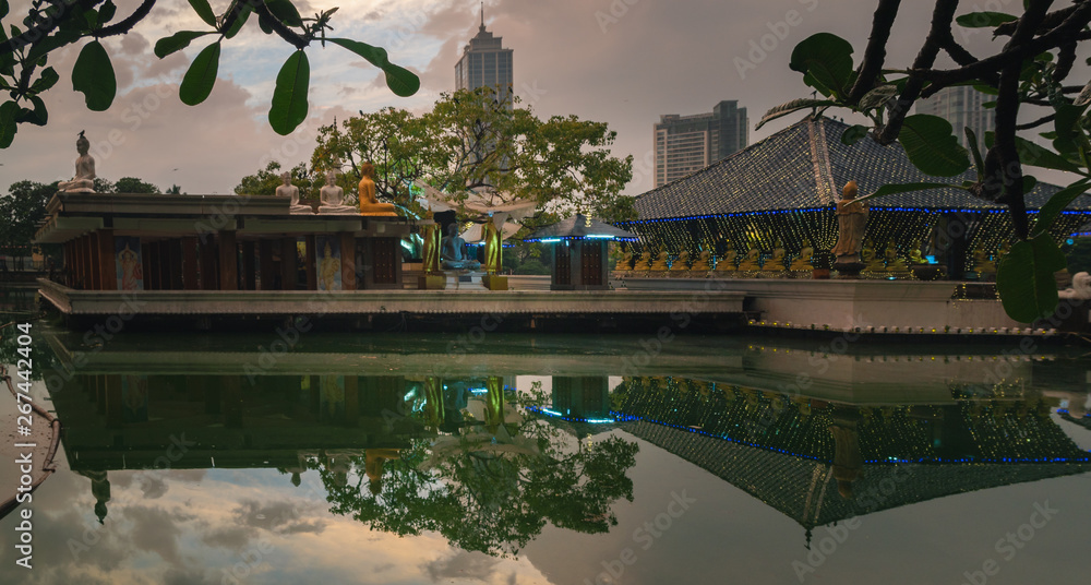 colombo sri lanka temple buddha bronze sculpture Stock Photo | Adobe Stock