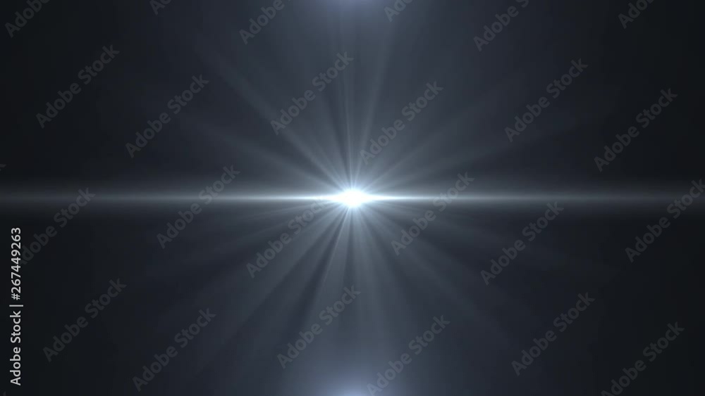 4K Sun star rays lights optical lens flares shiny animation art ...