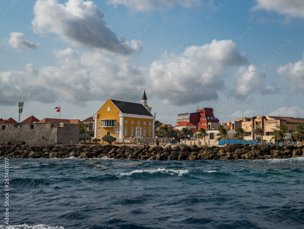 Punda waterfront Views around the Caribbean Island of Curacao Stock ...