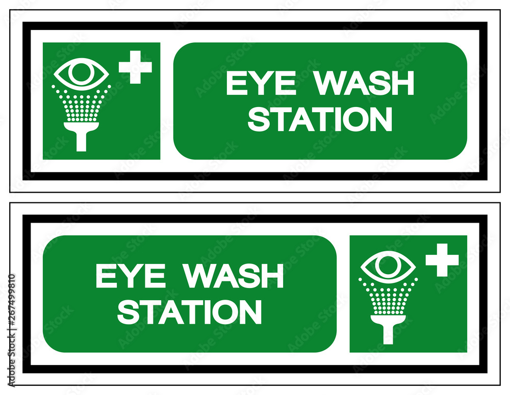 Eye Wash Station Symbol Sign, Vector Illustration, Isolate On White ...