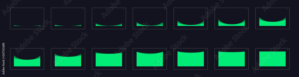 Animation transitions effect. Sprite Sheet of transitions. Ready frame ...