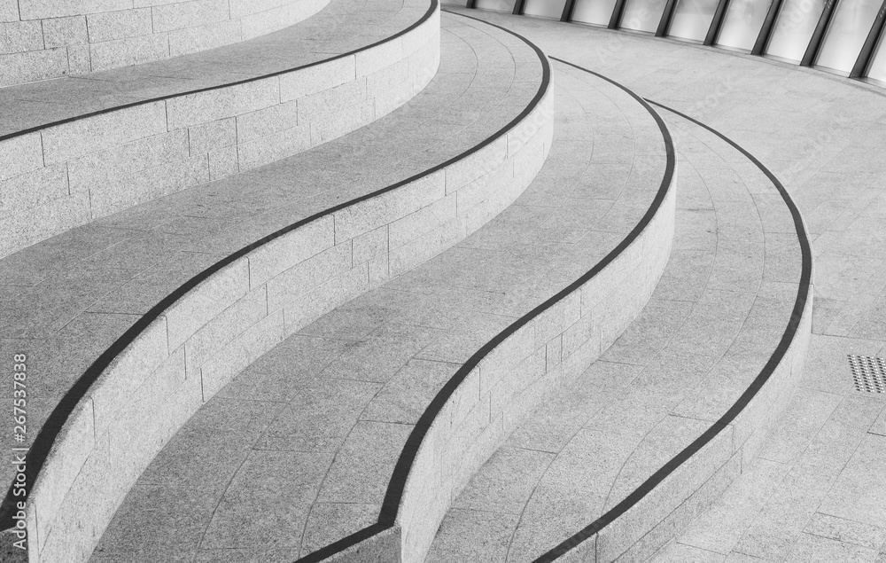 Architectural design of curve stairs Stock Photo | Adobe Stock