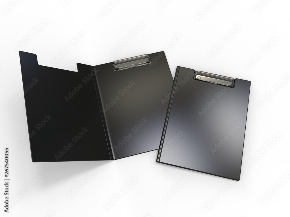 Blank Clip Folder Clipboard for Branding and Mock up. 3d render ...