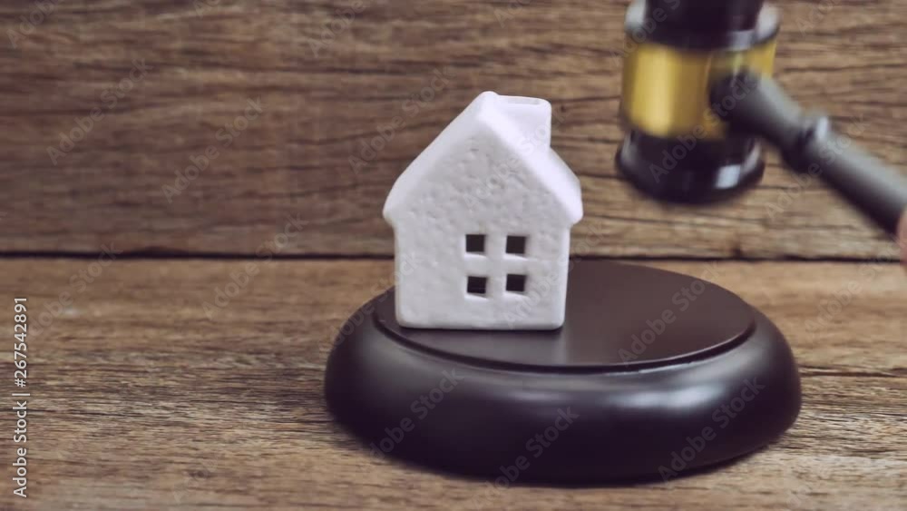 4K: Gavel Law for smash table of judges. It represents justice ...