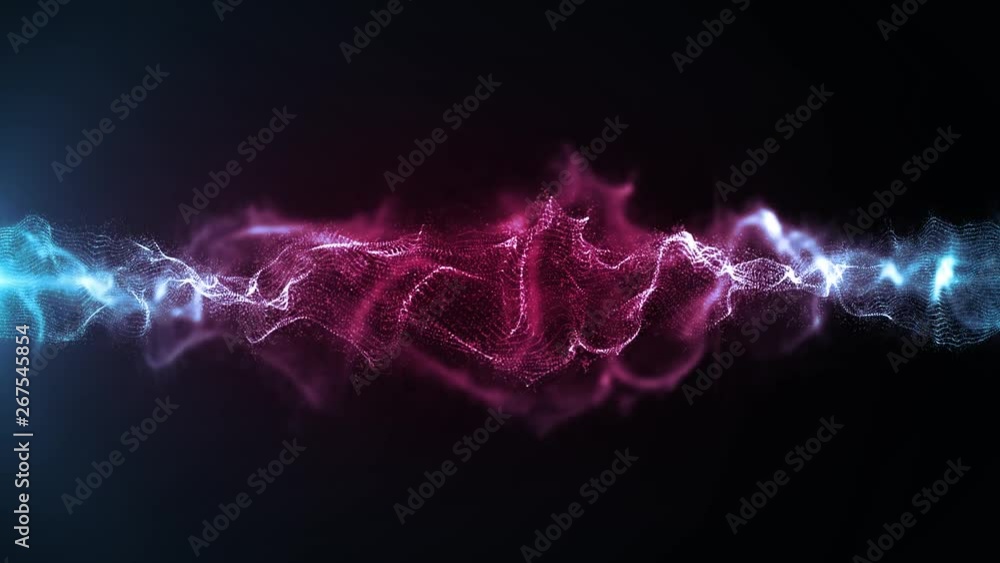 Abstract Wave Energy Background Loop/ 4k animation of an abstract ...