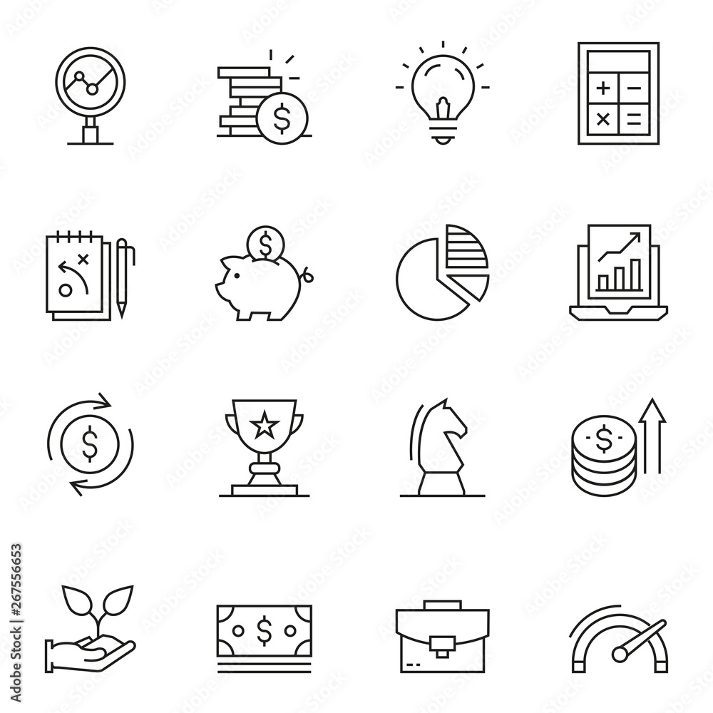 Cash Flow Icon Set Stock Vector | Adobe Stock