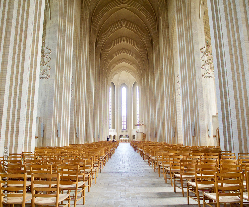 Grundtvig's church in Copenhagen, Denmark.The rare example of ...