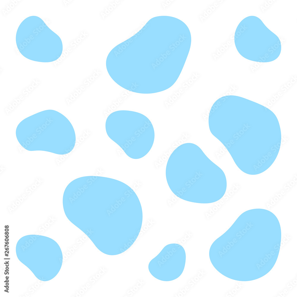 abstract bubble blue isolated on white background, bubble water drop ...