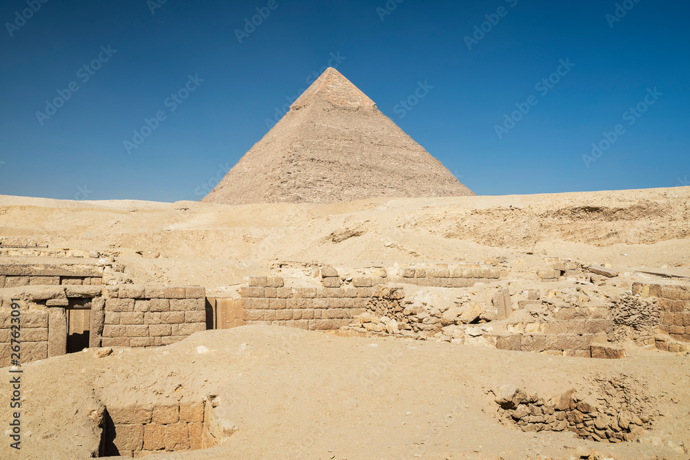Archaeological excavations around The Great Pyramids, Giza Plateau near ...