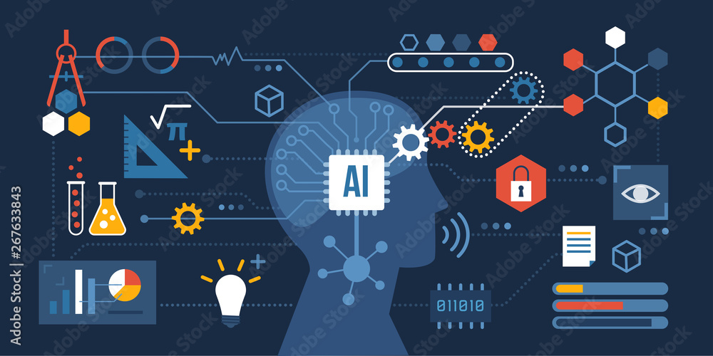Artificial intelligence technology development Stock Vector | Adobe Stock