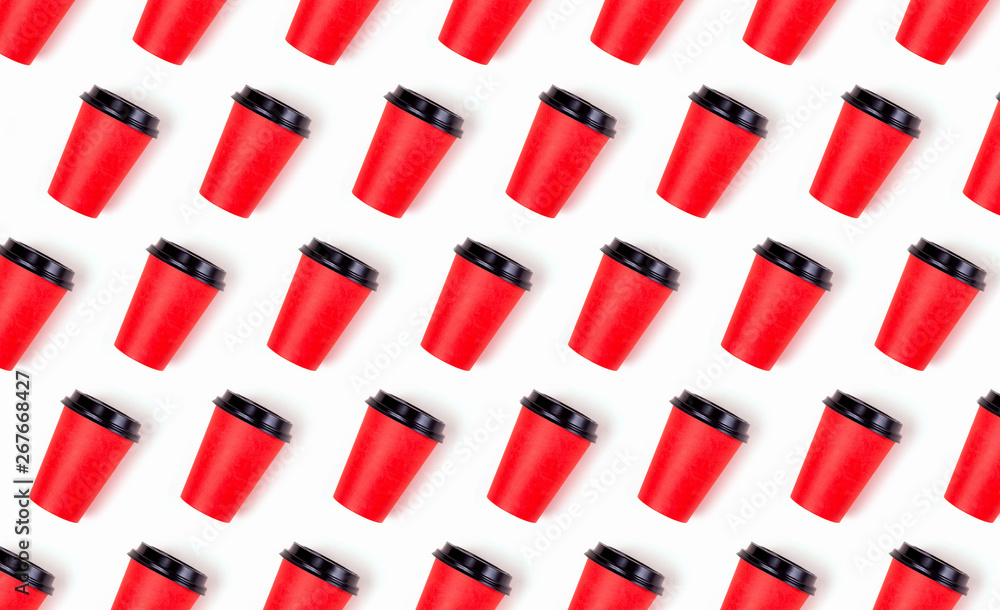 Paper cup pattern. Stock Photo | Adobe Stock