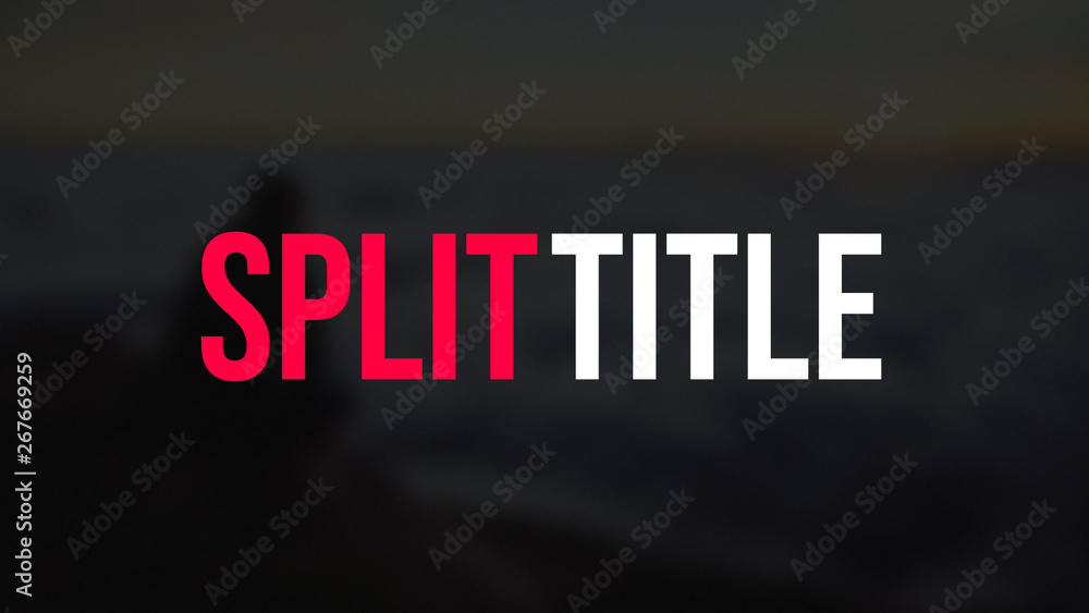 Split Title Stock Template | Adobe Stock