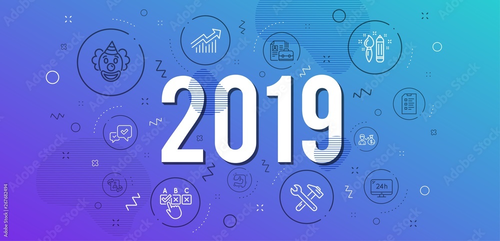 Infographic concept. Technical algorithm, Creativity and Correct checkbox icons simple set ...