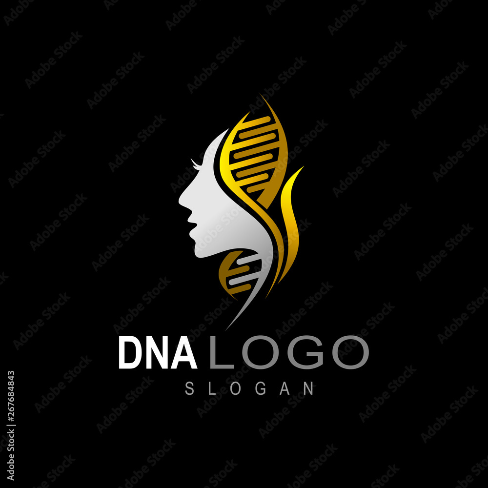 DNA logo, icon of life, face treatment logo, medical treatment Stock ...