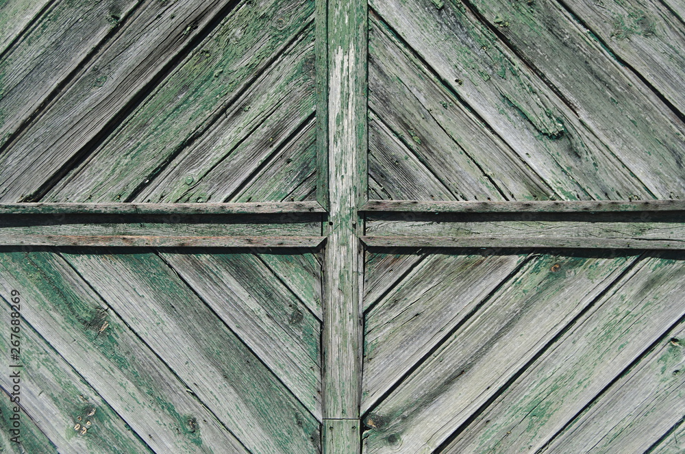 Textura de madeira velha com alinhamento de tábuas em losangulo, cruz ...