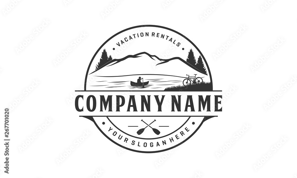Vacation rental logo design, outdoor logo Stock Vector | Adobe Stock