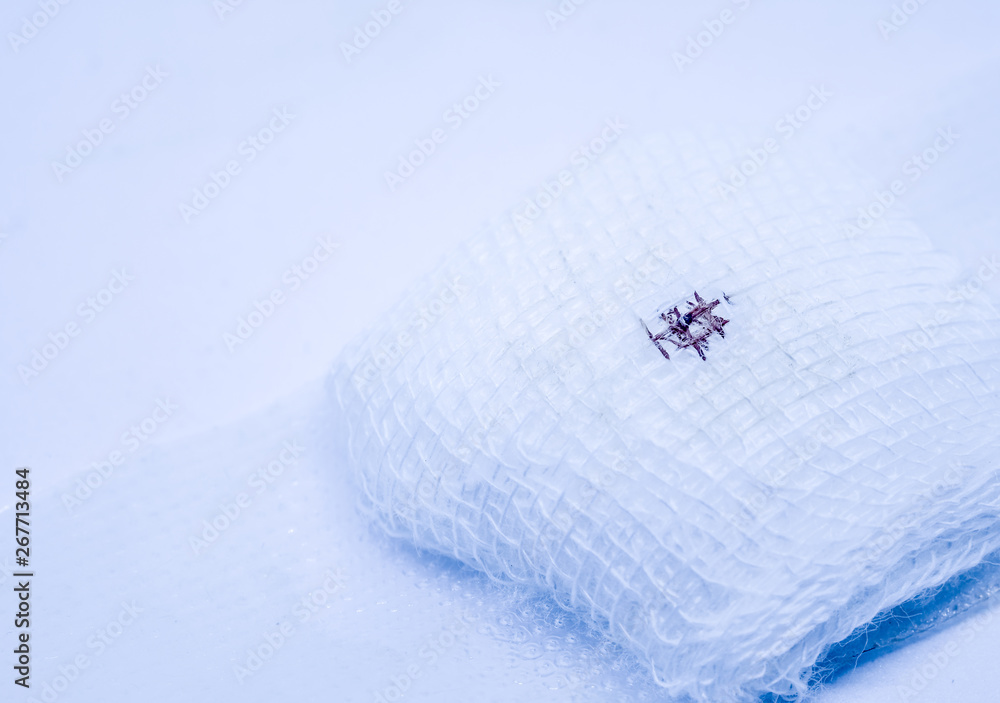 wound dressing, The white bandage cloth. Stock Photo | Adobe Stock