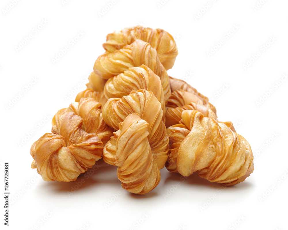 Chinese fried dough twist on white background Stock Photo | Adobe Stock