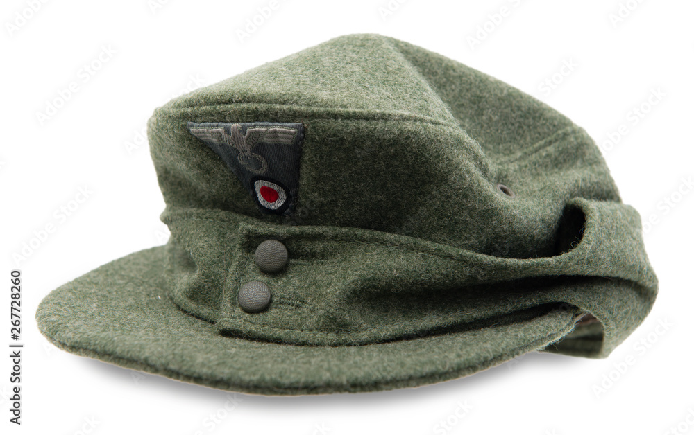 German army field cap World War ii isolated on white background Stock ...