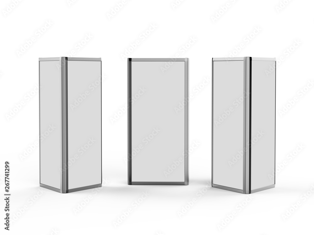 aluminum triangular booth display tower, 3 sided display stand rack ...