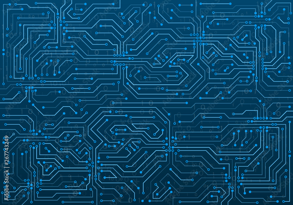 High-tech technology background texture. Circuit board vector ...